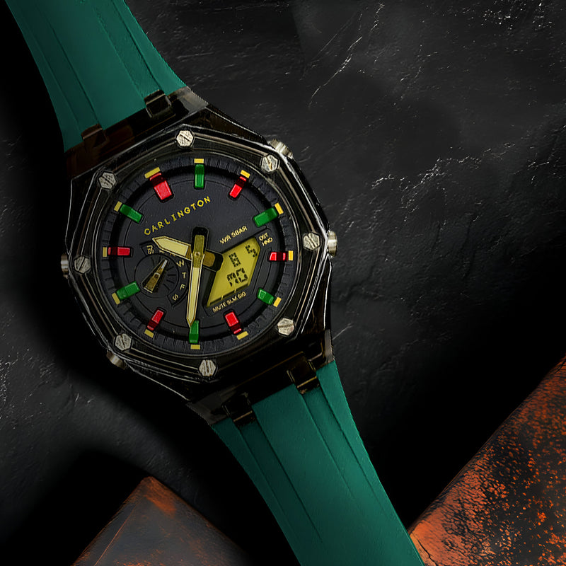 Carlington Velocity Series Analog-Digital Sports Watches for Men and B