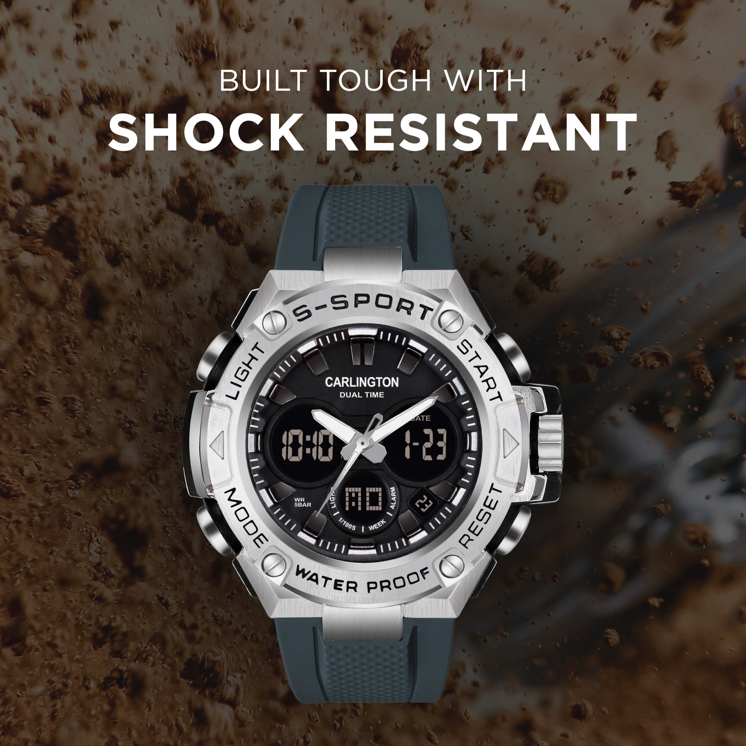 Precision Meets Style: Carlington Edurance Series Backlit Dual Timezone ...