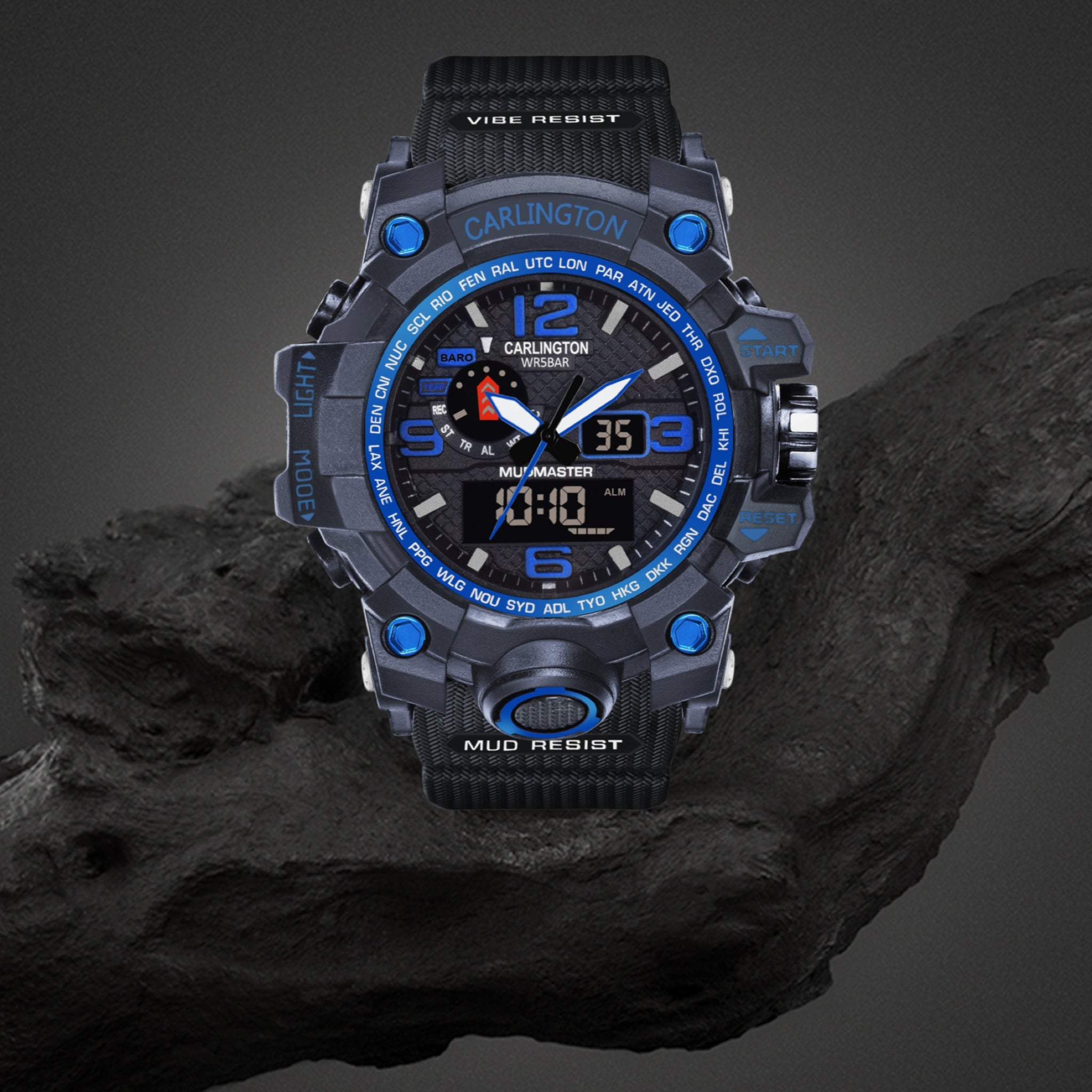 Precision Meets Style: Carlington Edurance Series Backlit Dual Timezone ...